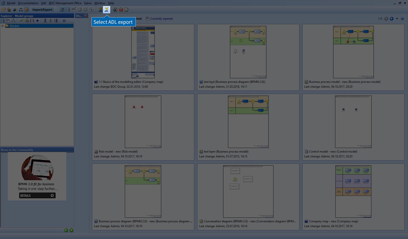 ADONIS:Community Edition – Account Registration